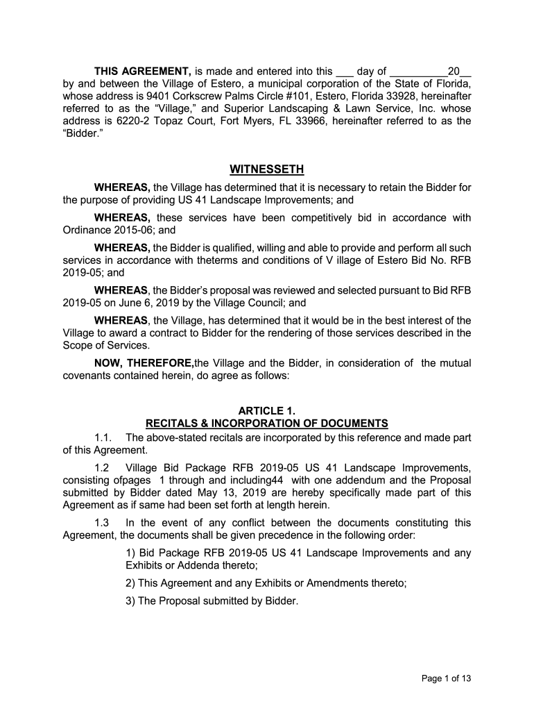 Fillable Online Contract Template. Award Letter Fax Email Print - pdfFiller