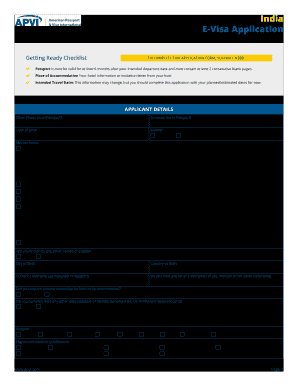 Fillable Online E-Visa Application Fax Email Print - pdfFiller