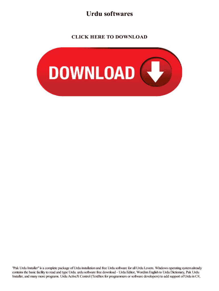 Pak Urdu Installer Download Link - Fill Online, Printable, Fillable ...