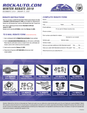 Fillable Online COMPLETE REBATE FORM: Fax Email Print - pdfFiller