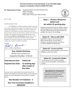 Fillable Online Your Citation Summary MODS International Inc ...
