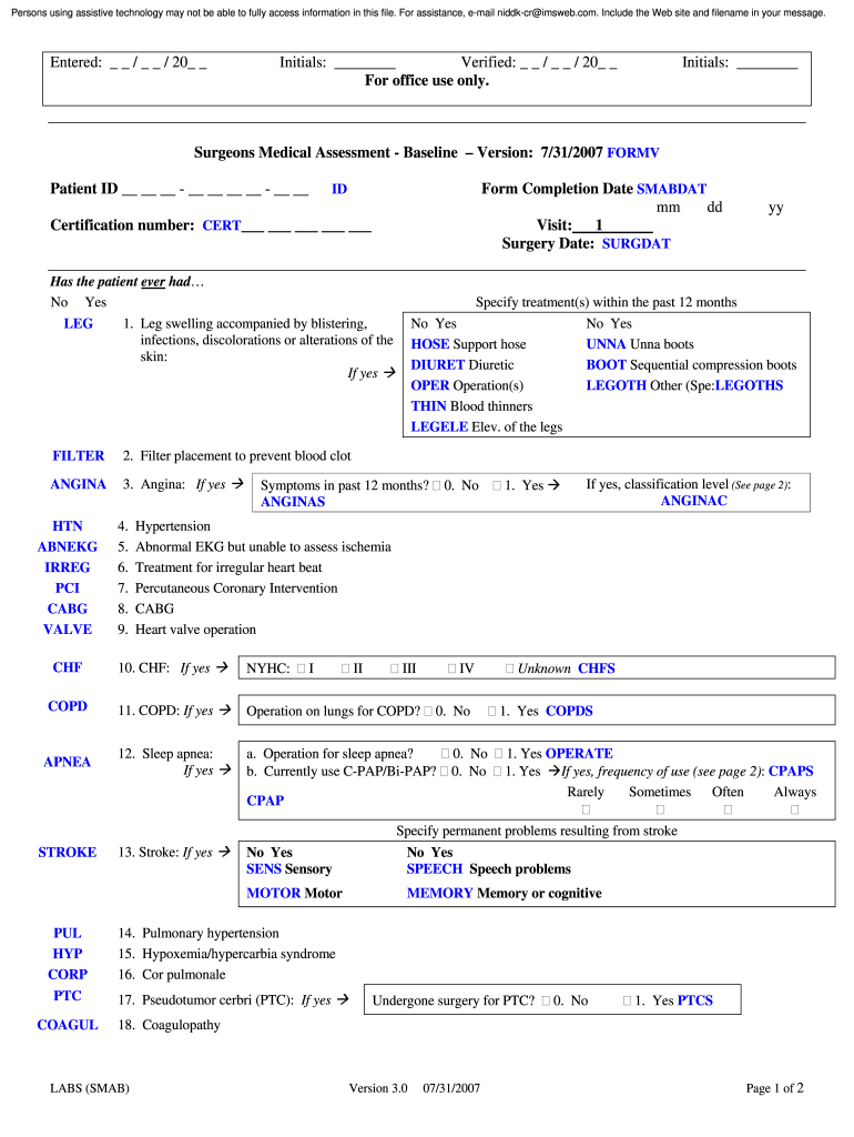 Fillable Online Patient ID - - Fax Email Print - pdfFiller