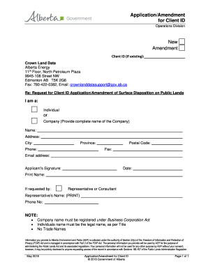 Fillable Online Application/Amendment for Client ID. AEP Forms Fax ...