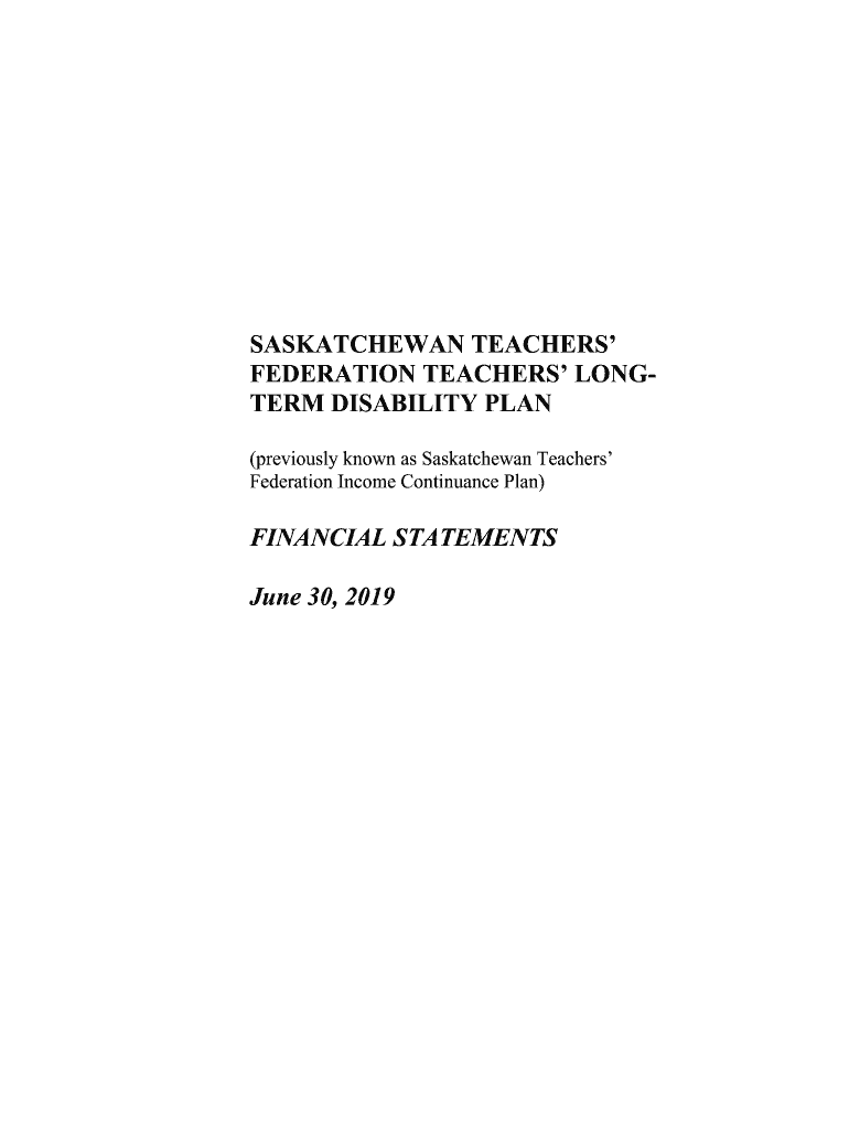 Fillable Online Long-Term Disability Plan Audited Financial Statements ...