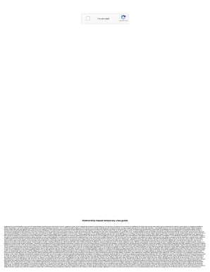 Fillable Online Partnership based temporary visa guide. Partnership ...