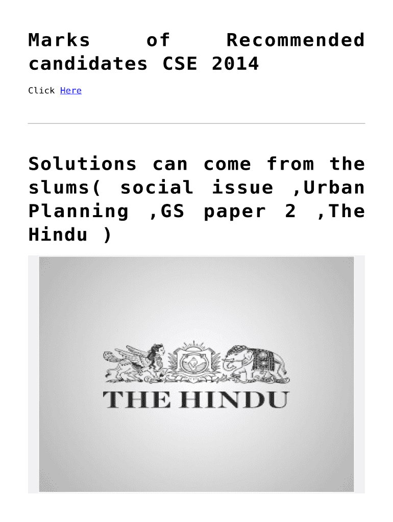 Fillable Online Solutions can come from the slums( social issue ,Urban ...