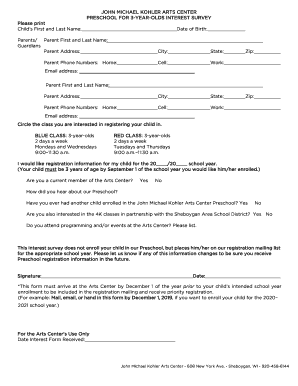 Fillable Online Parent Address: Fax Email Print - pdfFiller