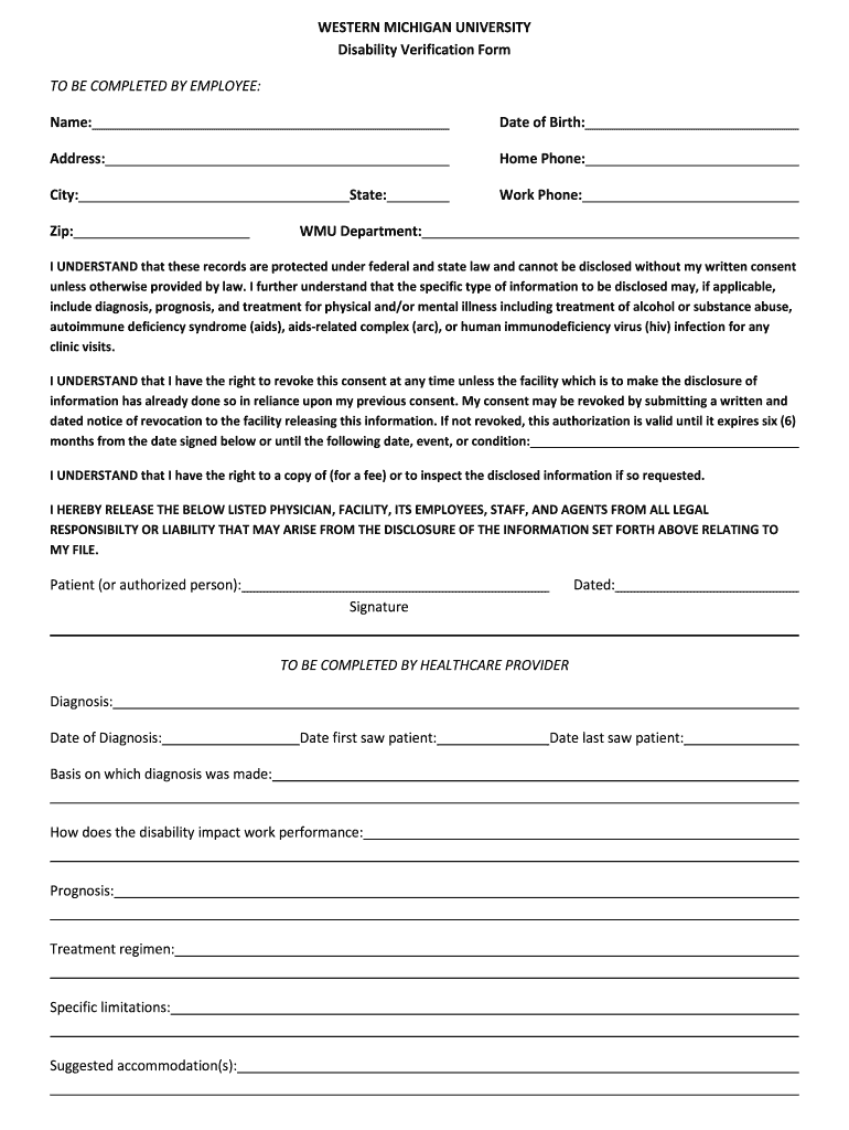 Fillable Online WMU Department: Fax Email Print - pdfFiller