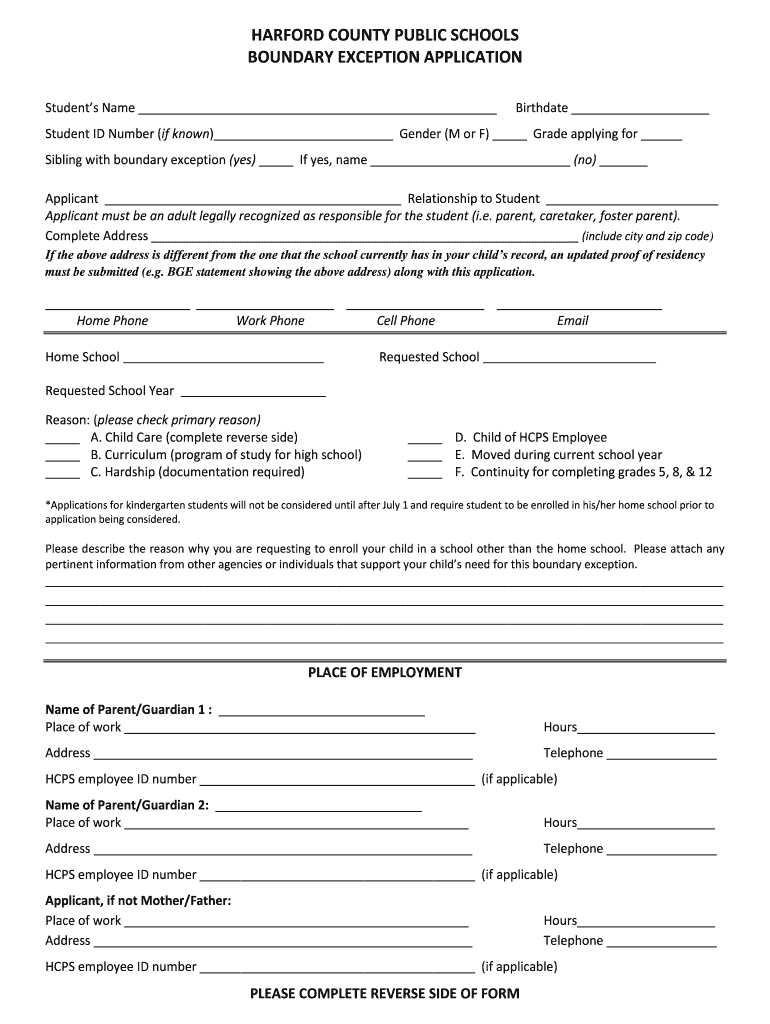 Fillable Online how to get a boundary exception Fax Email Print - pdfFiller