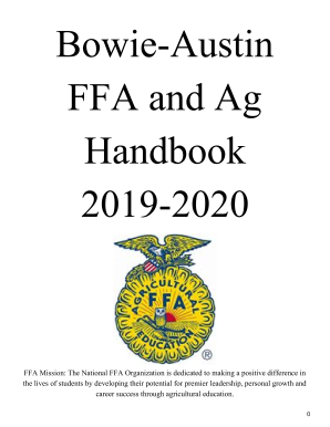 Fillable Online The National FFA Organization is dedicated to making a ...