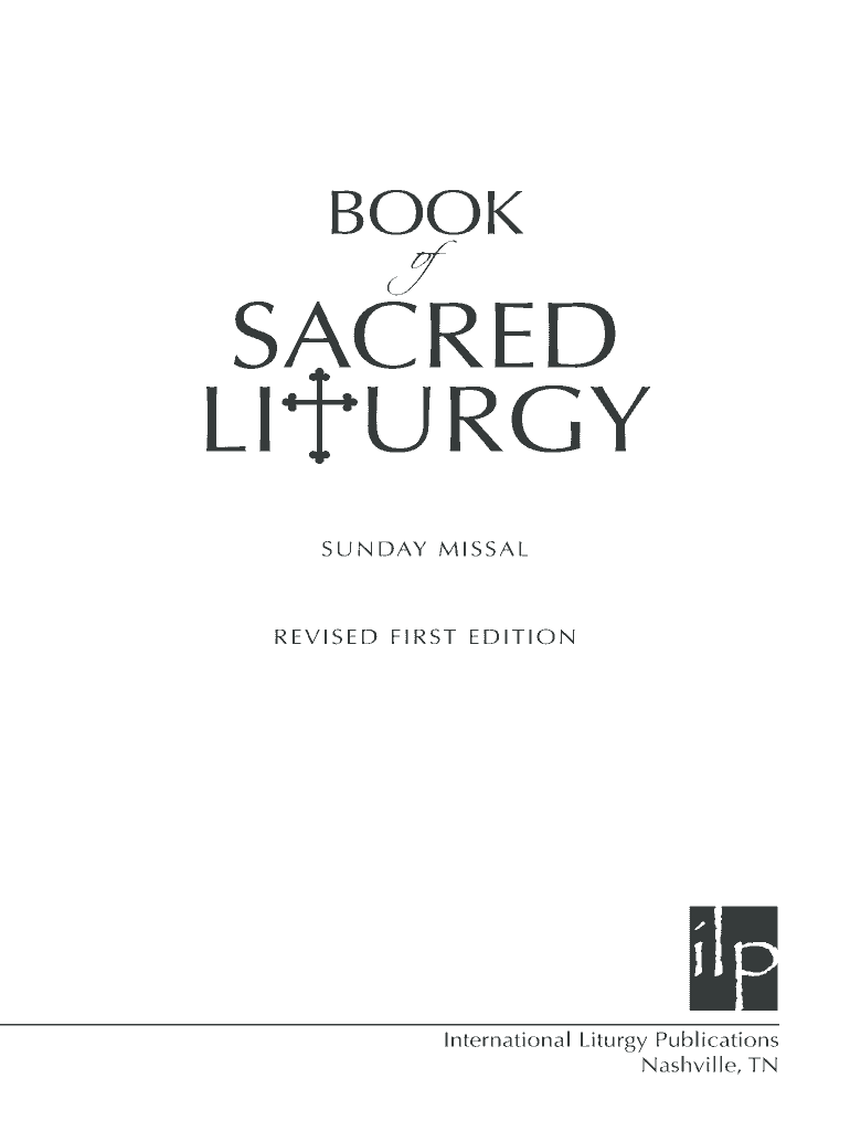 Fillable Online SUNDAY MISSAL REVISED FIRST EDITION - Amazon S3 Fax ...