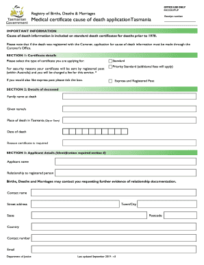Fillable Online Vital Records Certificate Ordering Information ...