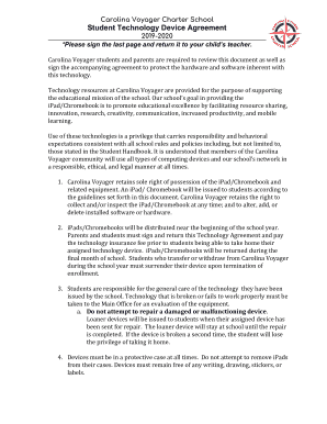 Fillable Online Student Technology Device Agreement Fax Email Print ...