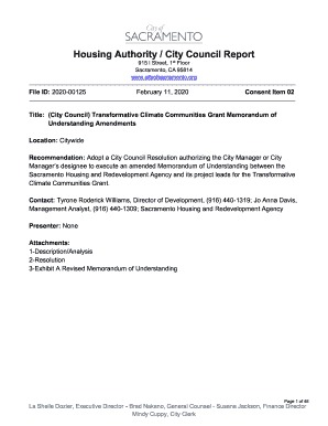 Fillable Online Housing Authority / City Council Report Fax Email Print ...