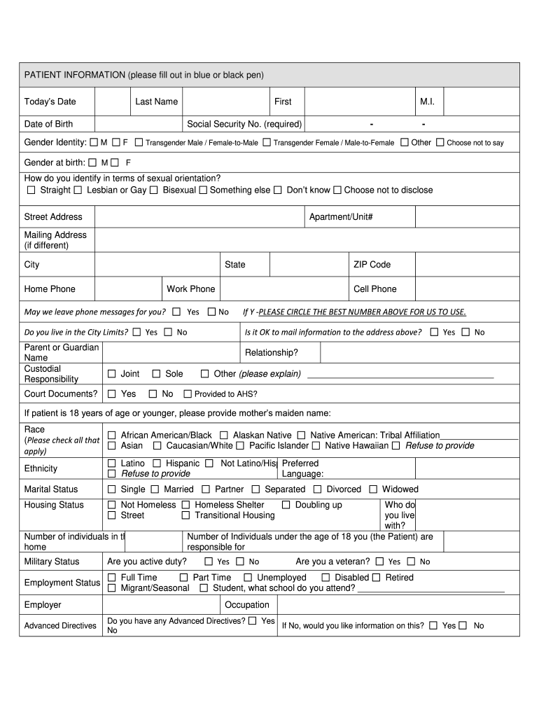 Fillable Online New Patient Welcome PacketsProfessional Office Services ...
