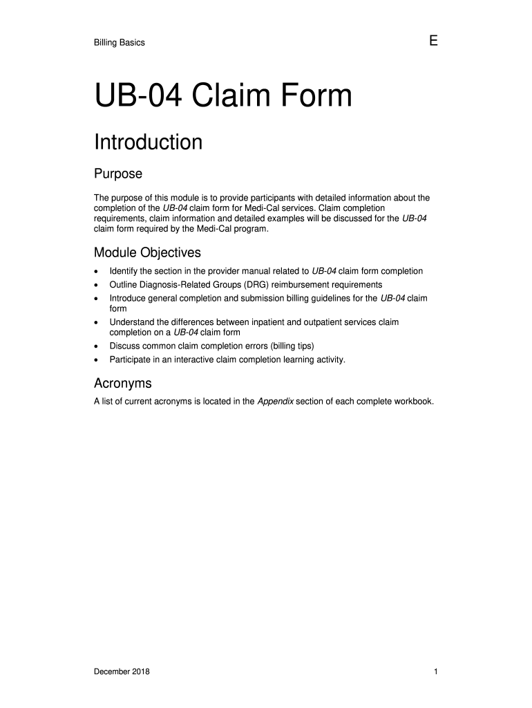 Fillable Online UB-04 Claim Form (ub04bb) Fax Email Print - pdfFiller