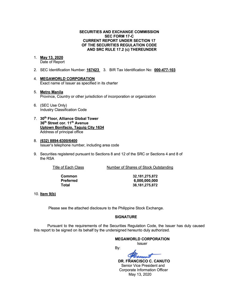 Fillable Online SEC Identification Number: 167423 Fax Email Print ...