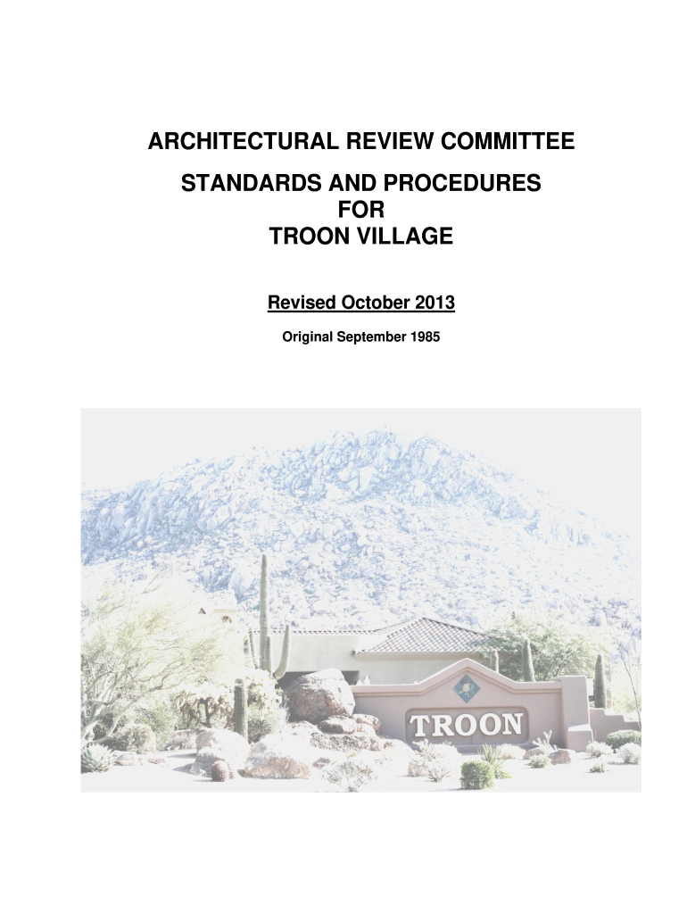 Fillable Online architectural review committee standards and procedures ...