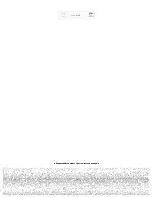 Chola Claim Form - Fill Online, Printable, Fillable, Blank | pdfFiller