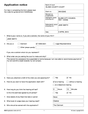 Court Forms N244 | pdfFiller