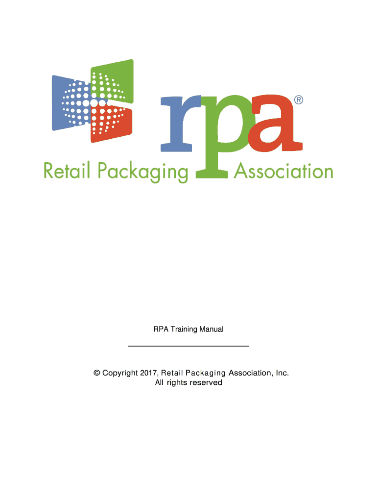 Fillable Online RPA Training Manual - Retail Packaging Association Fax ...