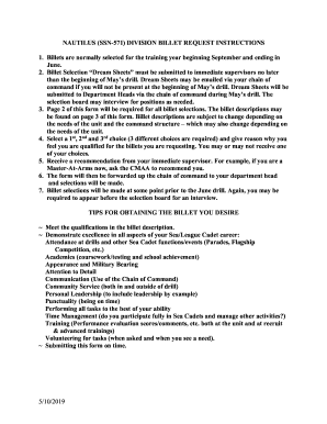 Fillable Online NAUTILUS billet request form Fax Email Print - pdfFiller