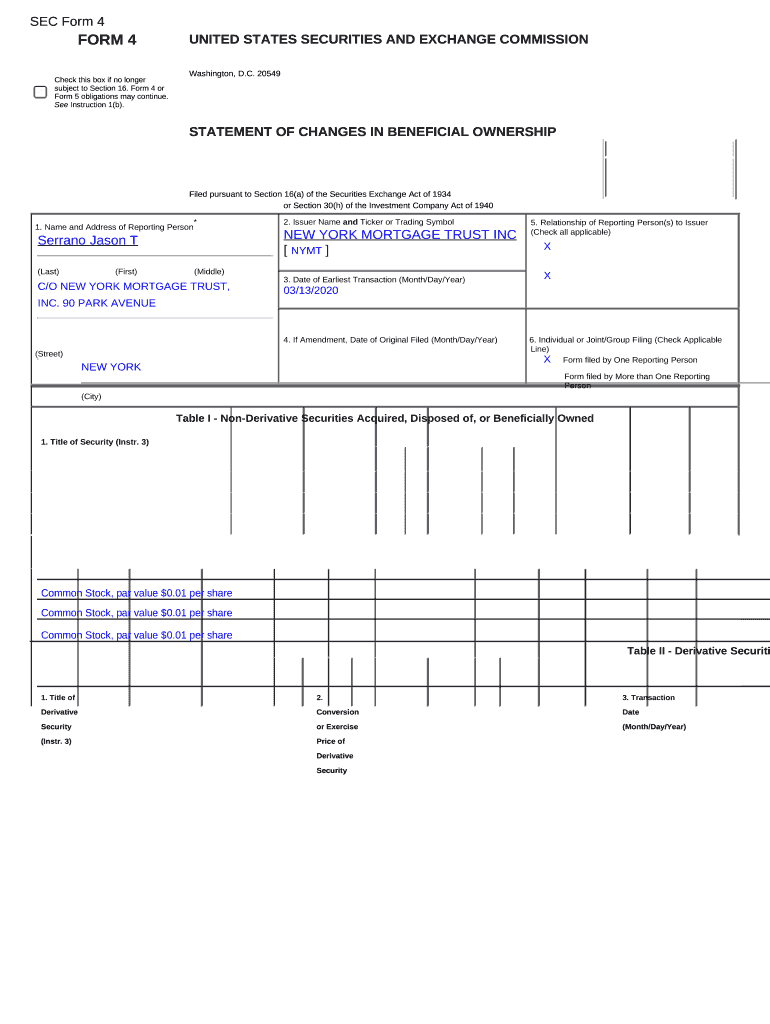2011-2020 SEC 4 Fill Online, Printable, , Blank ... Doc Template ...