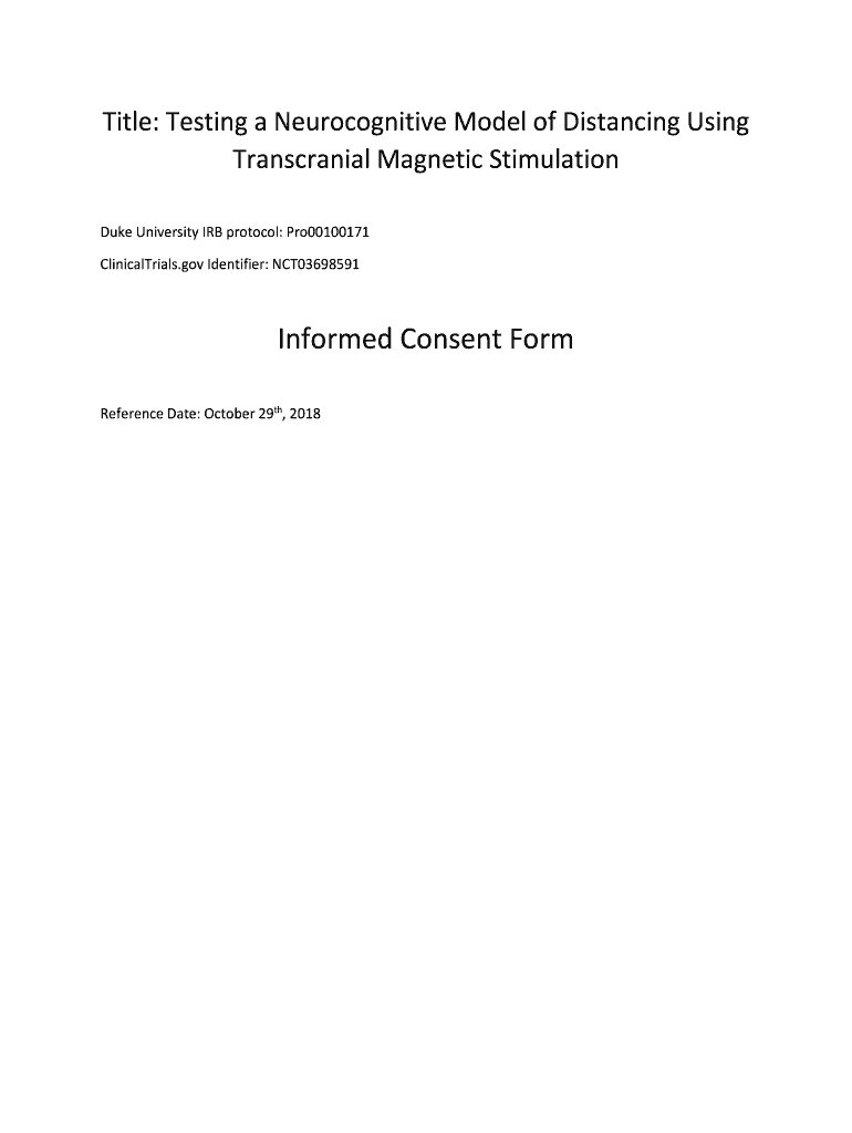 Fillable Online Title: Testing a Neurocognitive Model of Distancing ...