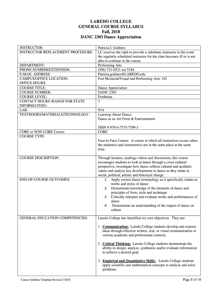 Fillable Online Curricula - Southwest Texas Junior College Fax Email ...