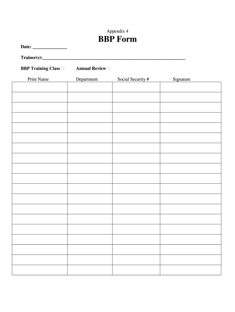 Fillable Online BBP Form Fax Email Print - pdfFiller