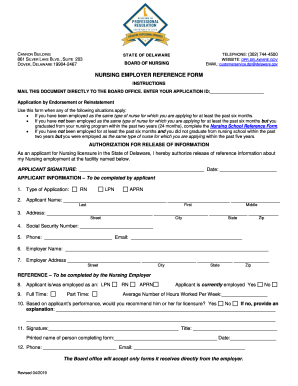 Fillable Online Nursing Employer Reference Form Fax Email Print - pdfFiller