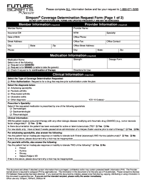 Fillable Online Coverage Determination Request Form (Page 1 of 2) Fax ...
