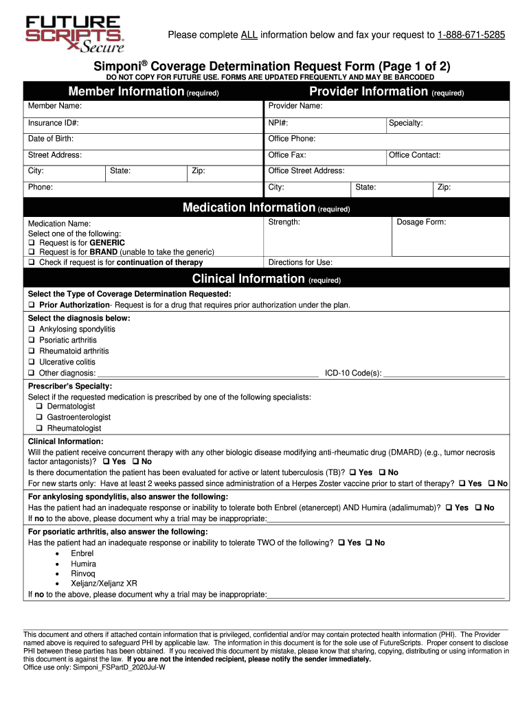 Fillable Online Coverage Determination Request Form (Page 1 of 2) Fax ...