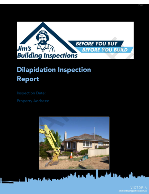 Fillable Online Dilapidation Inspection Report SAMPLE Fax Email Print ...
