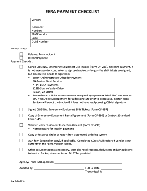 Fillable Online BIA EERA Audit Checklist Fax Email Print - pdfFiller