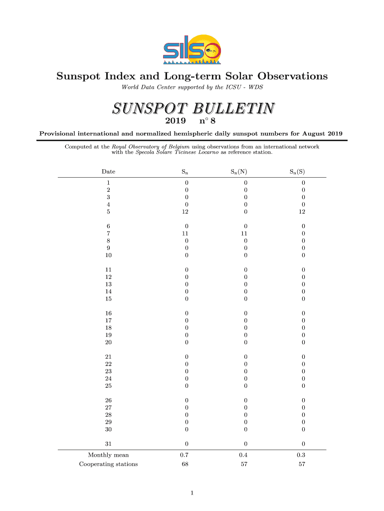 Fillable Online Readme: Sunspot Numbers - National Geophysical Data ...
