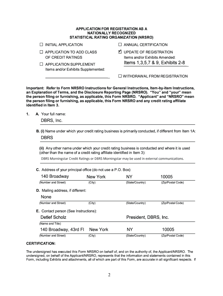 Fillable Online Form NRSRO 19.pdf Fax Email Print - pdfFiller