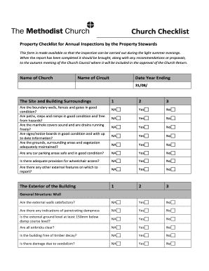 Fillable Online Church Checklist Fax Email Print - pdfFiller