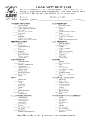 Fillable Online Complete Set Training Log Fax Email Print - pdfFiller