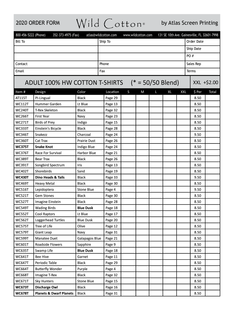 Fillable Online Fillable Online Products - Atlas Screen Printing and ...