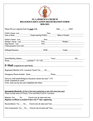 Fillable Online CCD REGISTRATION Form 2020-2021.doc Fax Email Print ...
