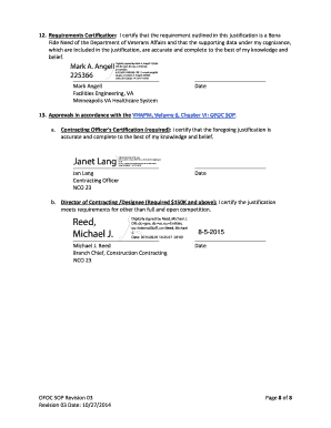 Fillable Online Contracting Activity: Department of Veterans Affairs ...