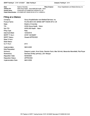 Fillable Online SERFF Tracking #: CFAP-132183097 Fax Email Print ...