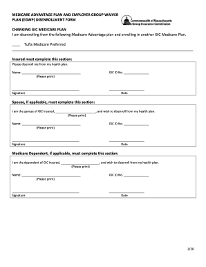 Fillable Online (EGWP) Disenrollment Form Fax Email Print - pdfFiller