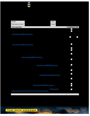Fillable Online Nursing and Health Sciences COVID-19 placement ...