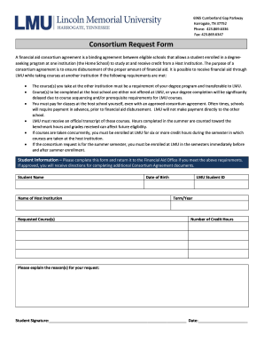 Fillable Online Fax: 423.869.6347 Consortium Request Form Fax Email ...