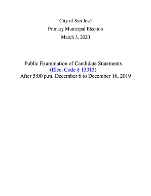 Fillable Online 2020 Candidate Statements Fax Email Print - pdfFiller