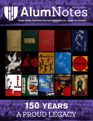 Fillable Online The Official Hunter College High School Alumnae/i ...