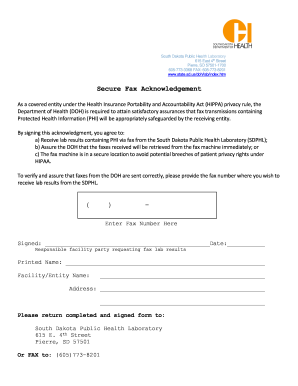 Fillable Online Secure Fax Acknowledgement Fax Email Print - pdfFiller