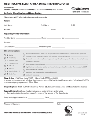 Fillable Online HOME SLEEP TEST (HST) ORDER FORM: Submit via Fax to ...